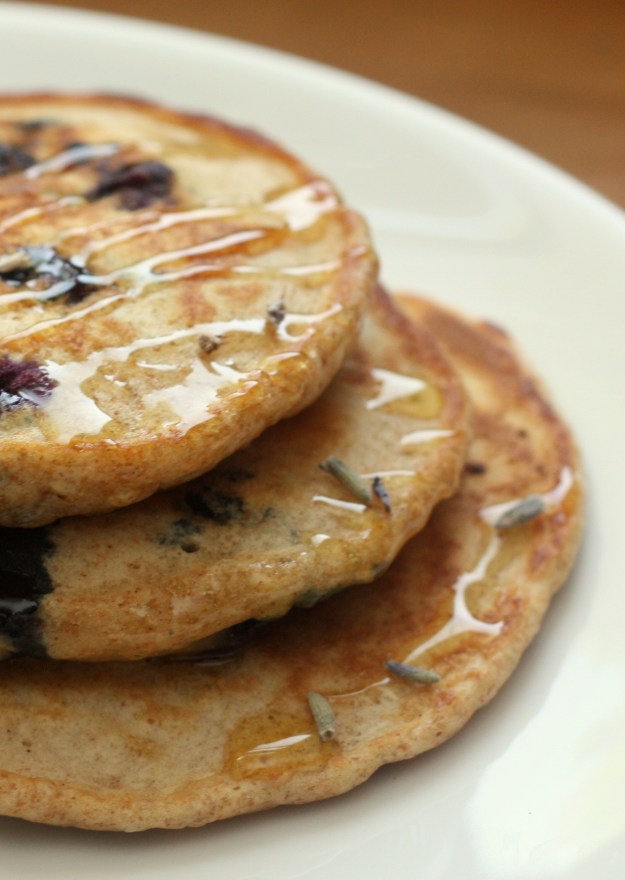 Blueberry-Lavender Pancakes with Honey | Emmy Cooks